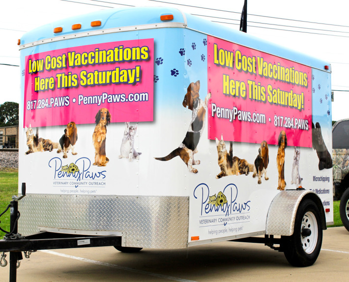 Penny Paws Trailer Wrap DFW - Zilla Wraps