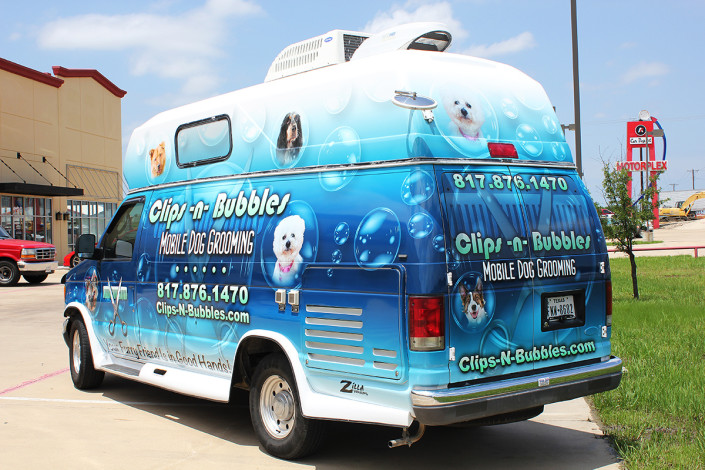 Clips N Bubbles Van Wrap - Zilla Wraps